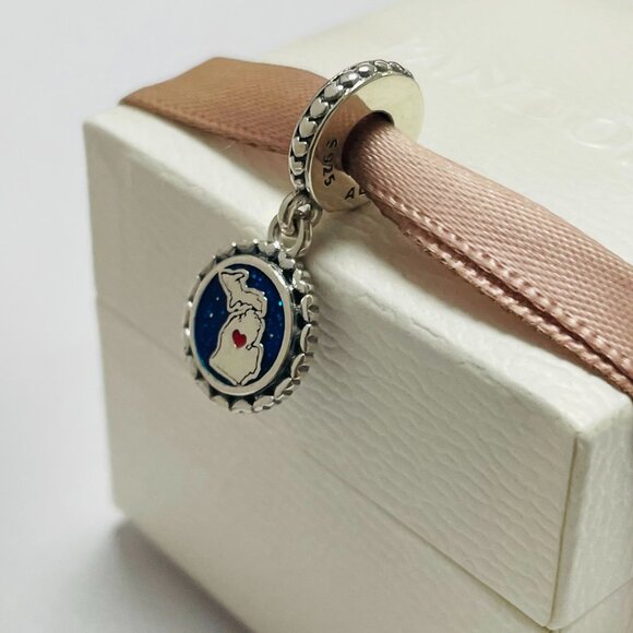 Pandora | Jewelry | Pandora Michigan Map Home Sweet Home Exclusive ...